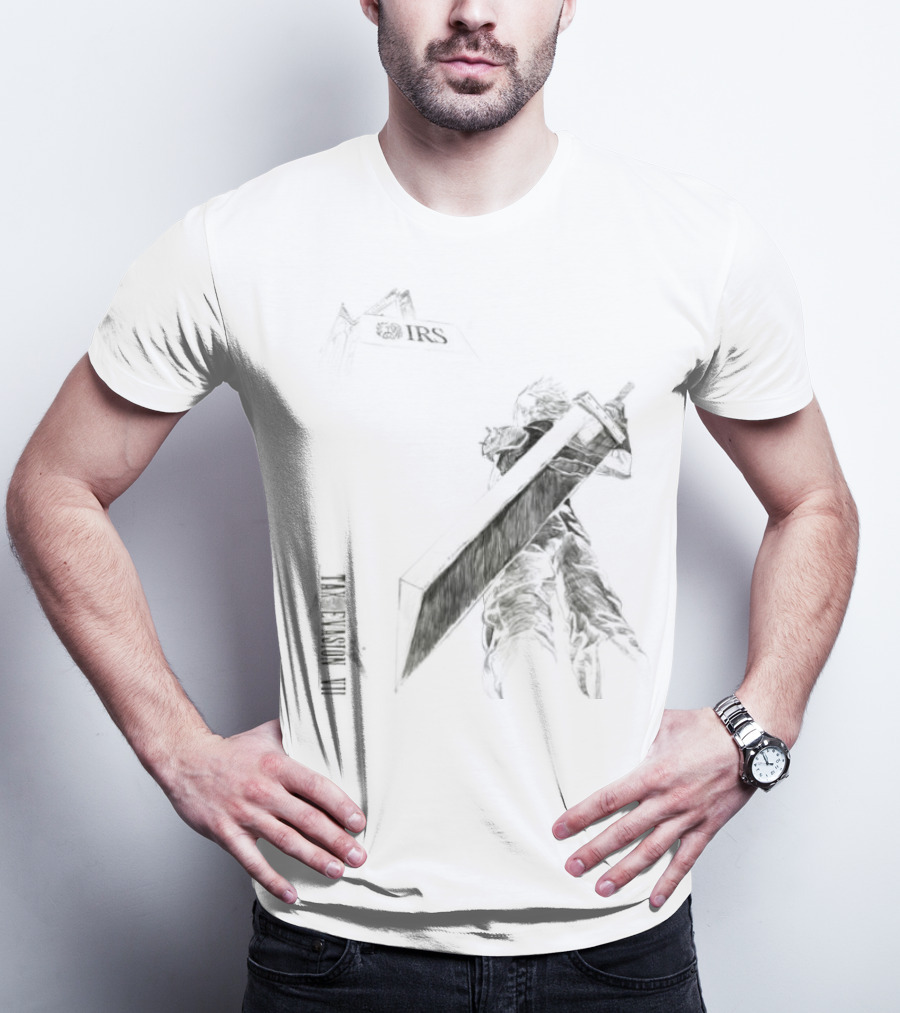 Cloud Strife Final Fantasy VII Tax Evasion IRS T-Shirt