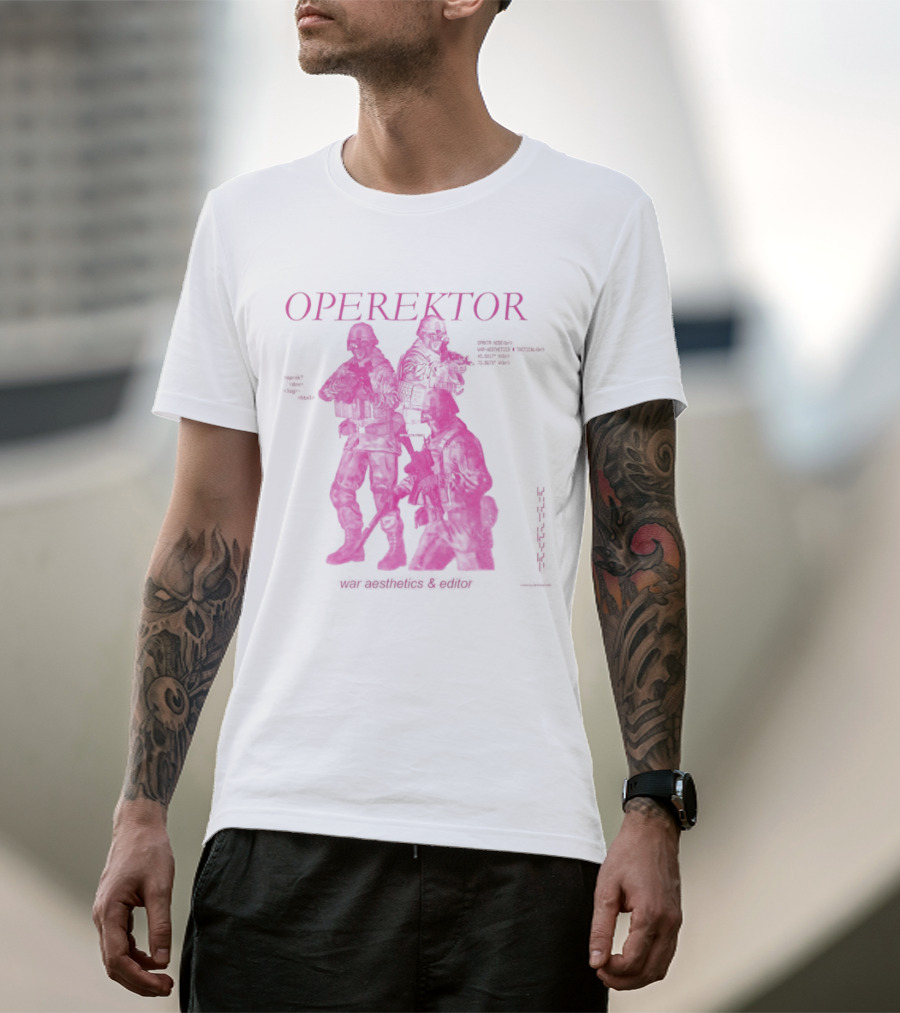 Operektor War Aesthetics Tactical Editor Time Signature Authored Narratives T-Shirt