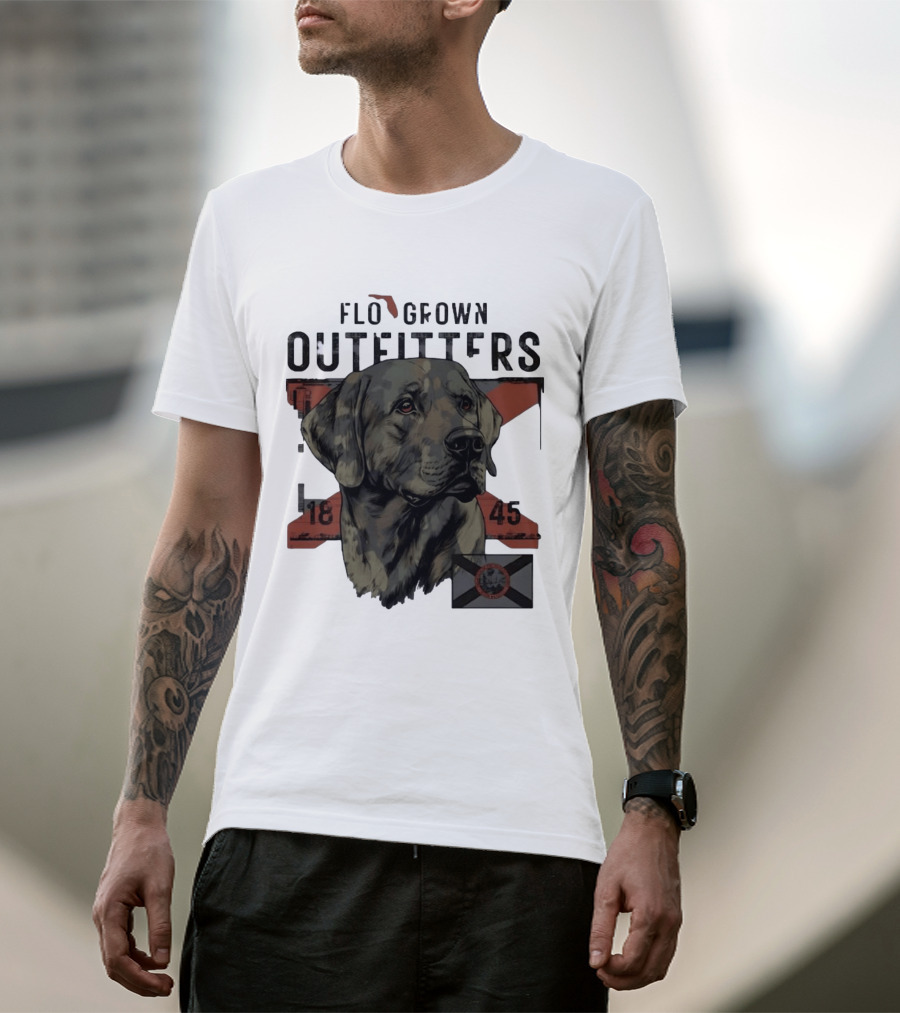 Flo Grown Outfitters Labrador Retriever Florida 1845 Seal T-Shirt