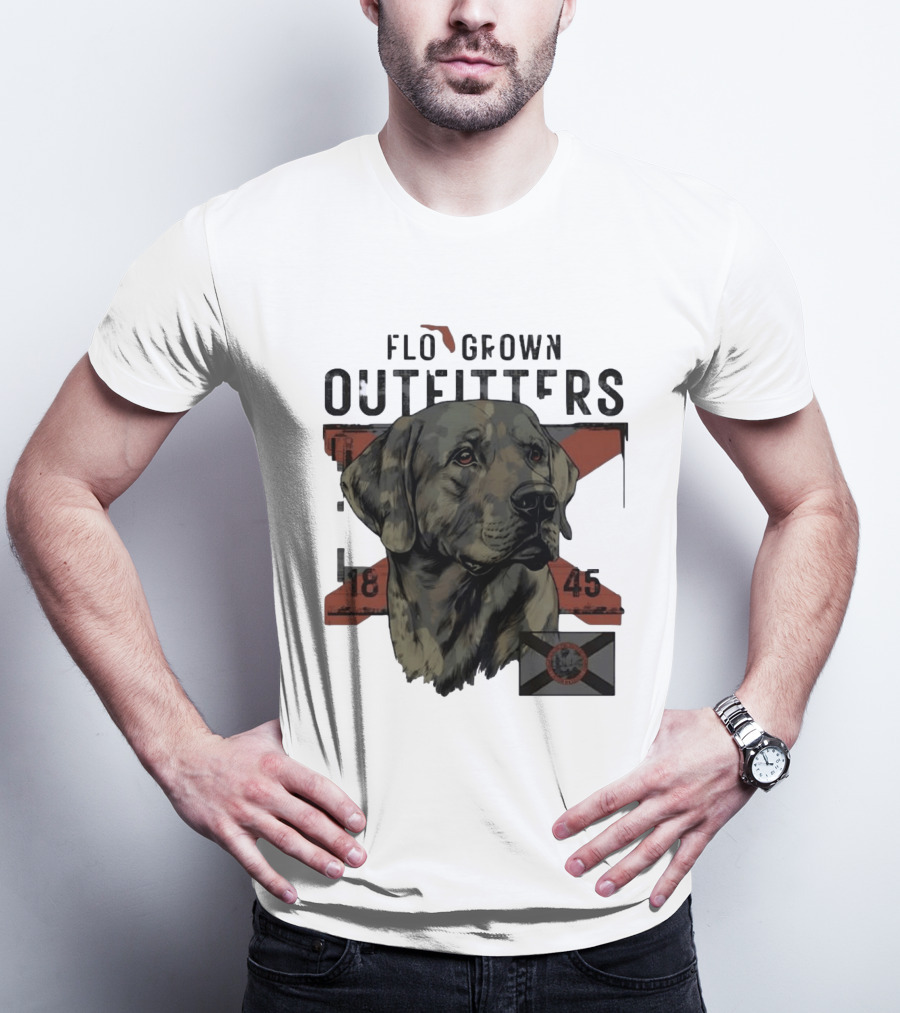 Flo Grown Outfitters Labrador Retriever Florida 1845 Seal T-Shirt