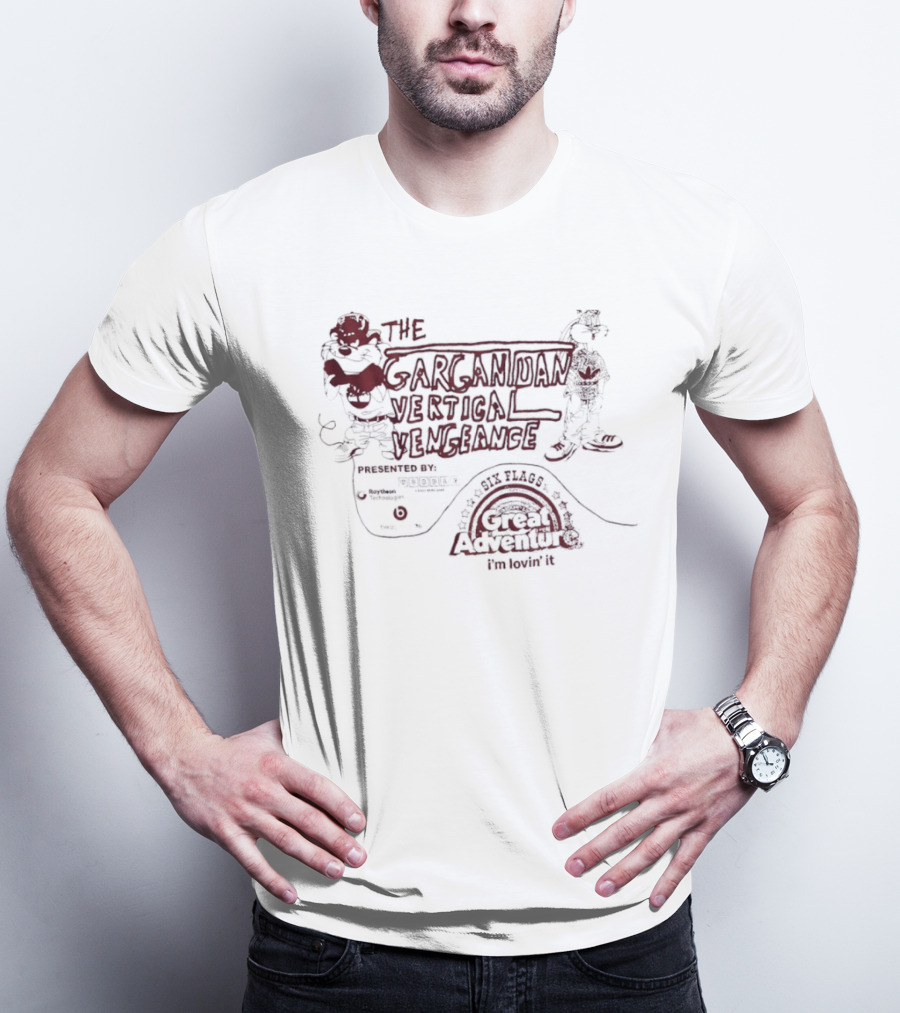 The Gargantuan Vertical Vengeance Presented By Intamin Welcome To Six Flags Great Adventure T-Shirt