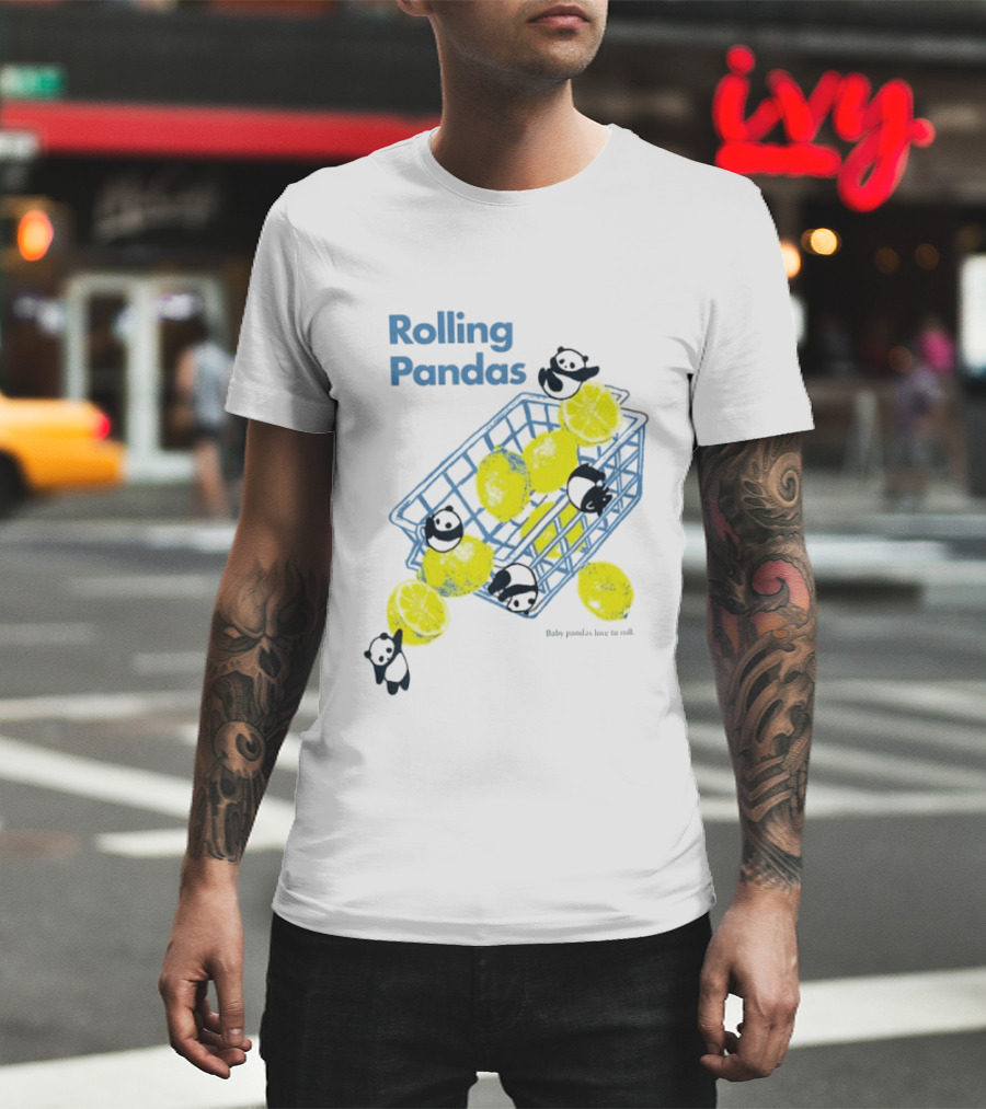 Rolling Pandas Baby Pandas Love Lemons In Basket T-Shirt