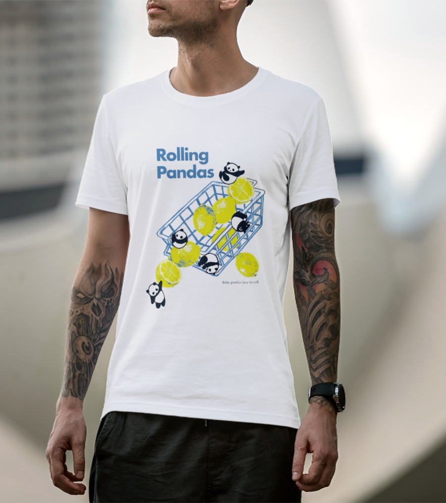 Rolling Pandas Baby Pandas Love Lemons In Basket T-Shirt