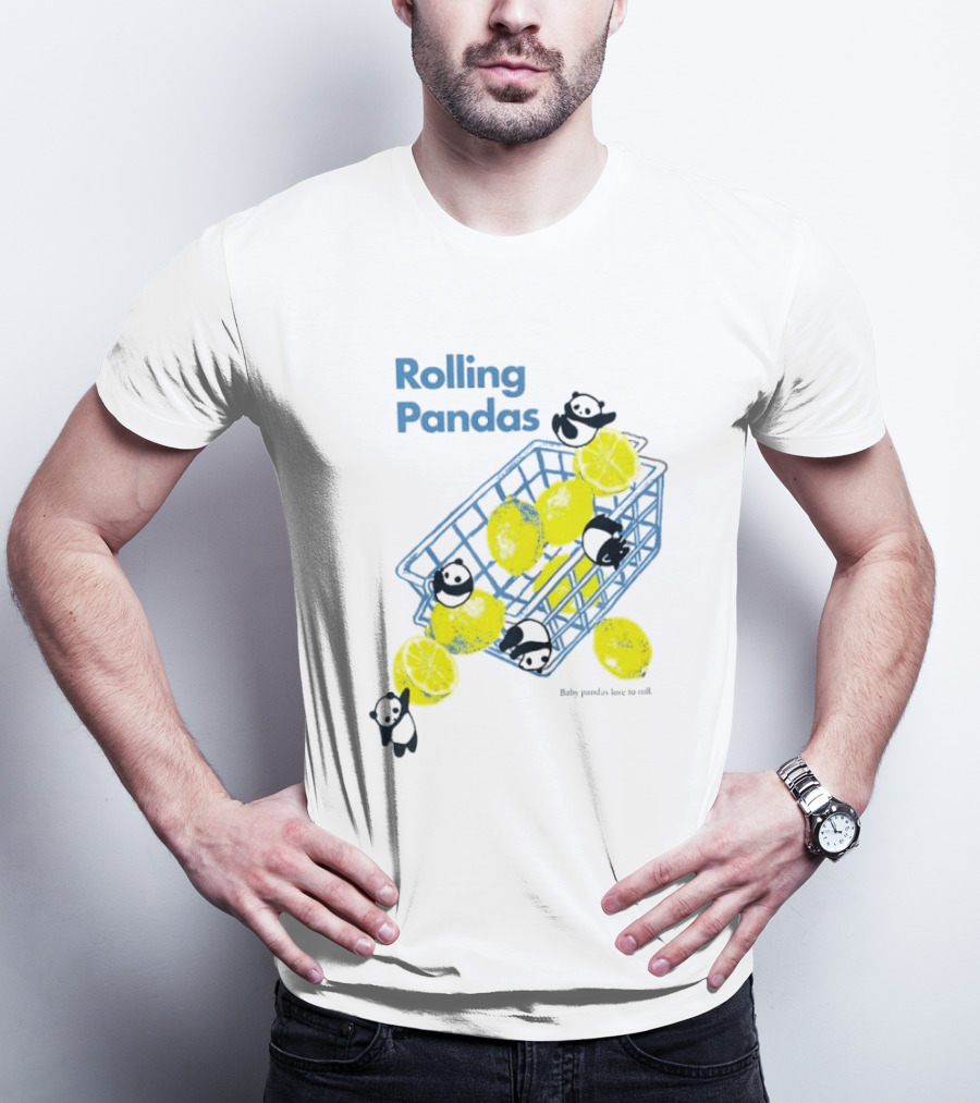 Rolling Pandas Baby Pandas Love Lemons In Basket T-Shirt