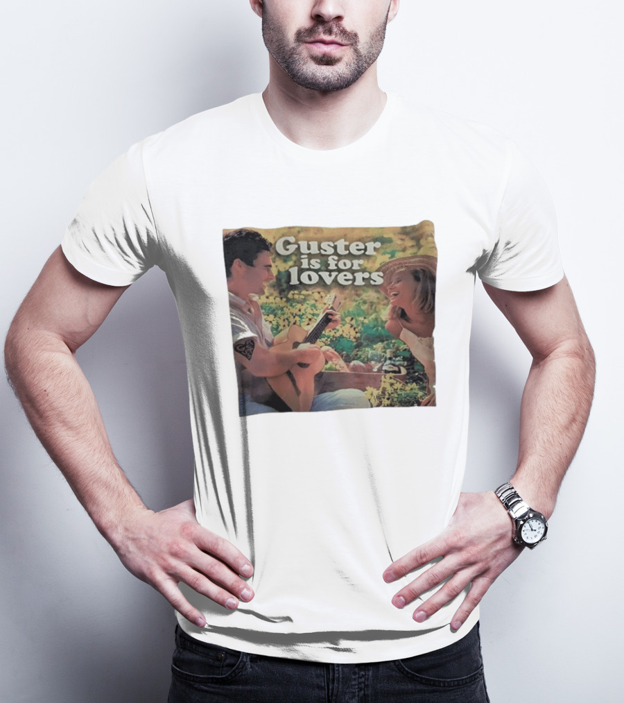 Guster Is For Lovers Romantic Picnic Scene With Guitar And Smiling Couple T-Shirt