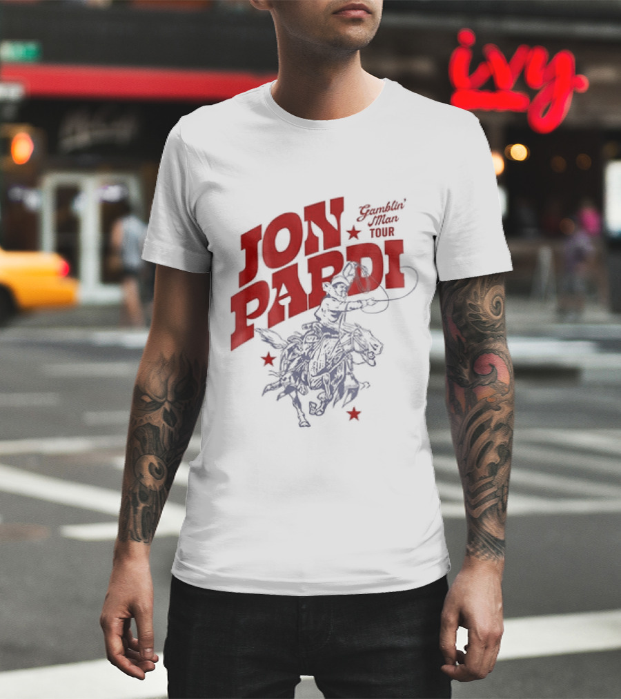 Jon Pardi Gamblin' Man Tour Cowboy Horse Country Music T-Shirt