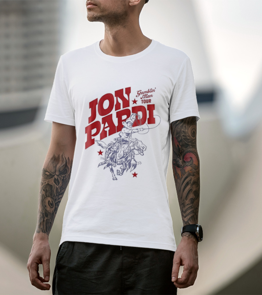 Jon Pardi Gamblin' Man Tour Cowboy Horse Country Music T-Shirt