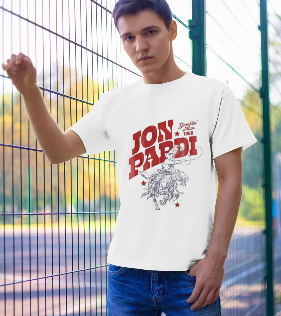 Jon Pardi Gamblin' Man Tour Cowboy Horse Country Music T-Shirt