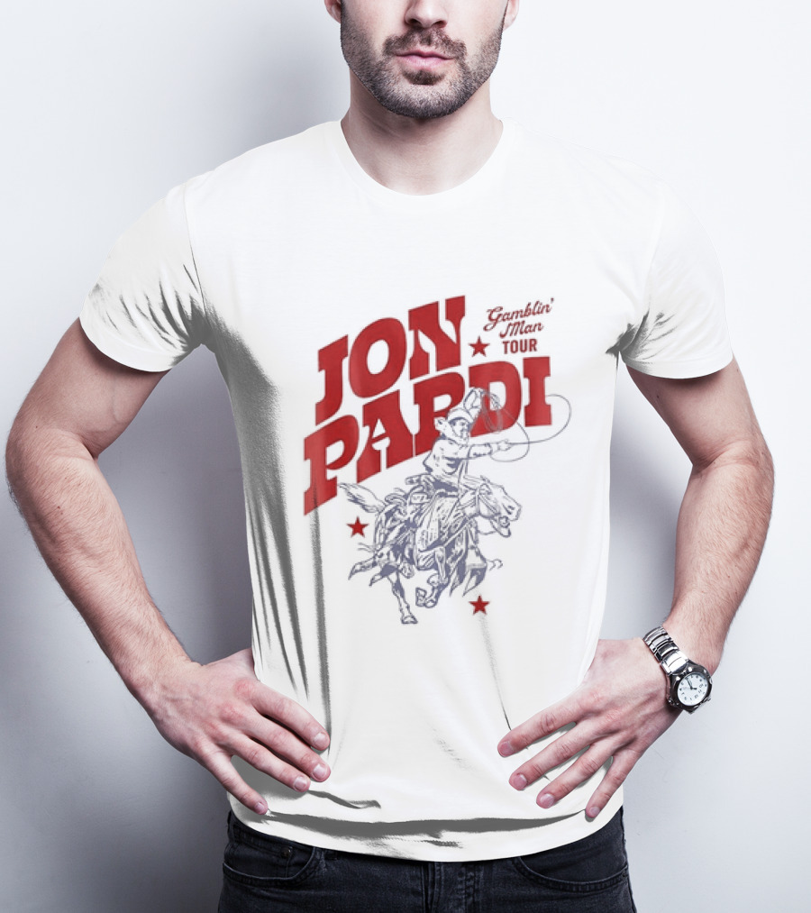 Jon Pardi Gamblin' Man Tour Cowboy Horse Country Music T-Shirt