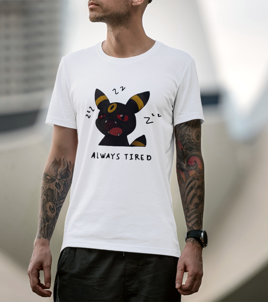 Umbreon Always Tired With ZZZs And Open Mouth Pokémon T-Shirt
