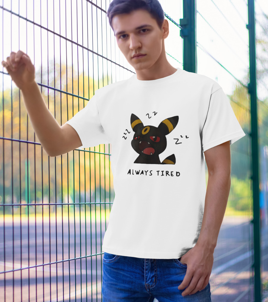 Umbreon Always Tired With ZZZs And Open Mouth Pokémon T-Shirt