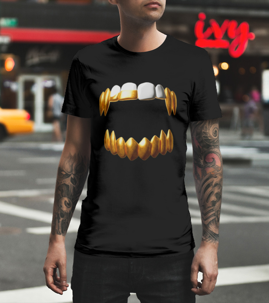 Sid The 3Rd Shop Store Gold Teeth Grillz T-Shirt