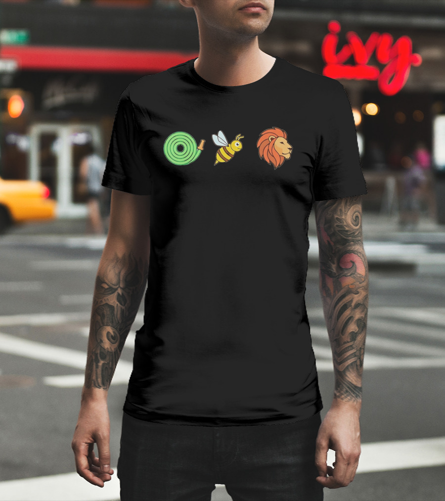 Hose Bee Lion Rebus Visual Wordplay Puzzle T-Shirt
