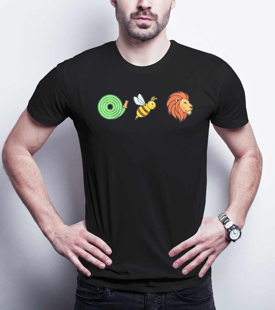 Hose Bee Lion Rebus Visual Wordplay Puzzle T-Shirt
