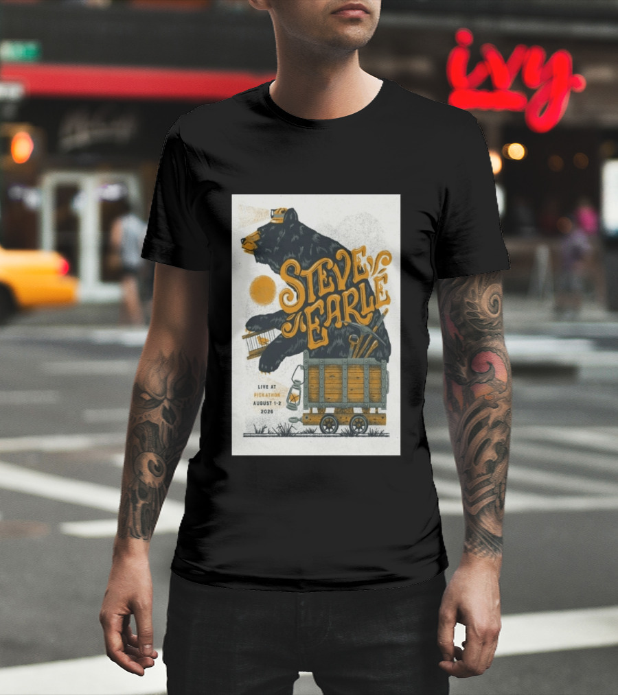 Steve Earle Pickathon Live August 1 2 2026 Event Bear T-Shirt