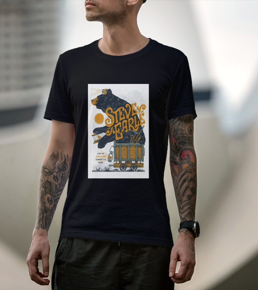 Steve Earle Pickathon Live August 1 2 2026 Event Bear T-Shirt