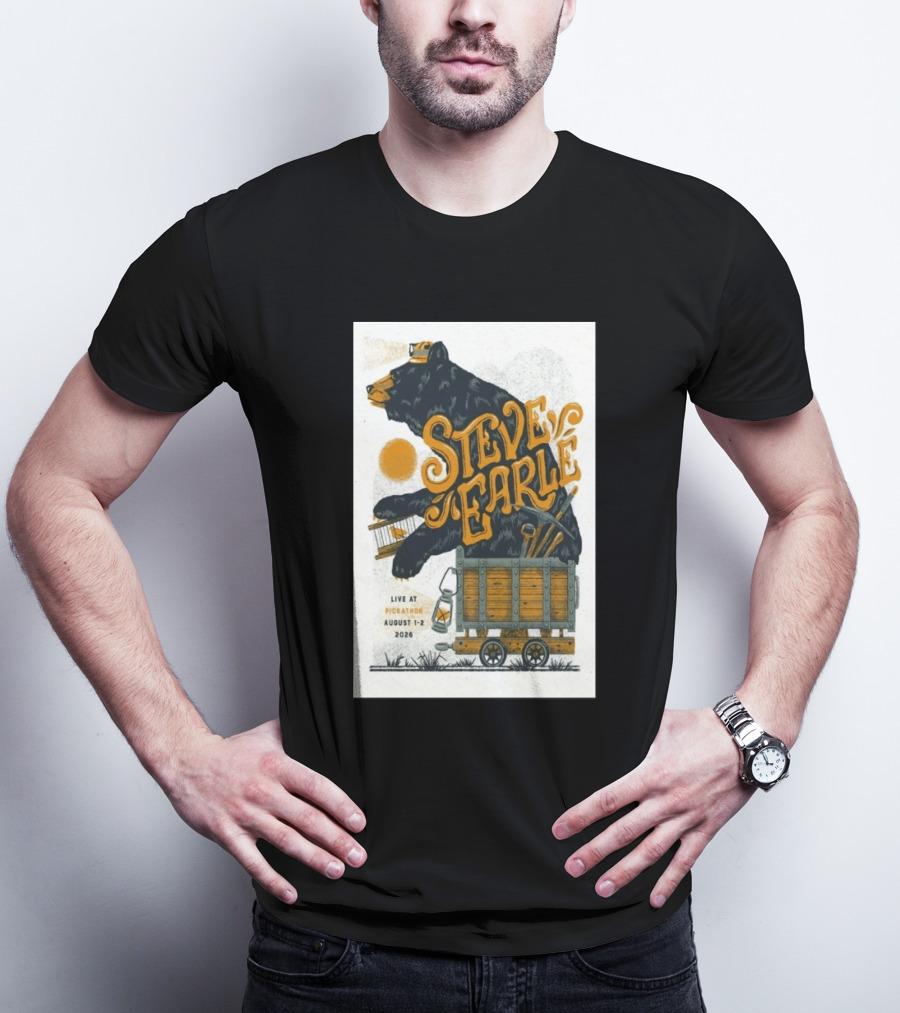 Steve Earle Pickathon Live August 1 2 2026 Event Bear T-Shirt