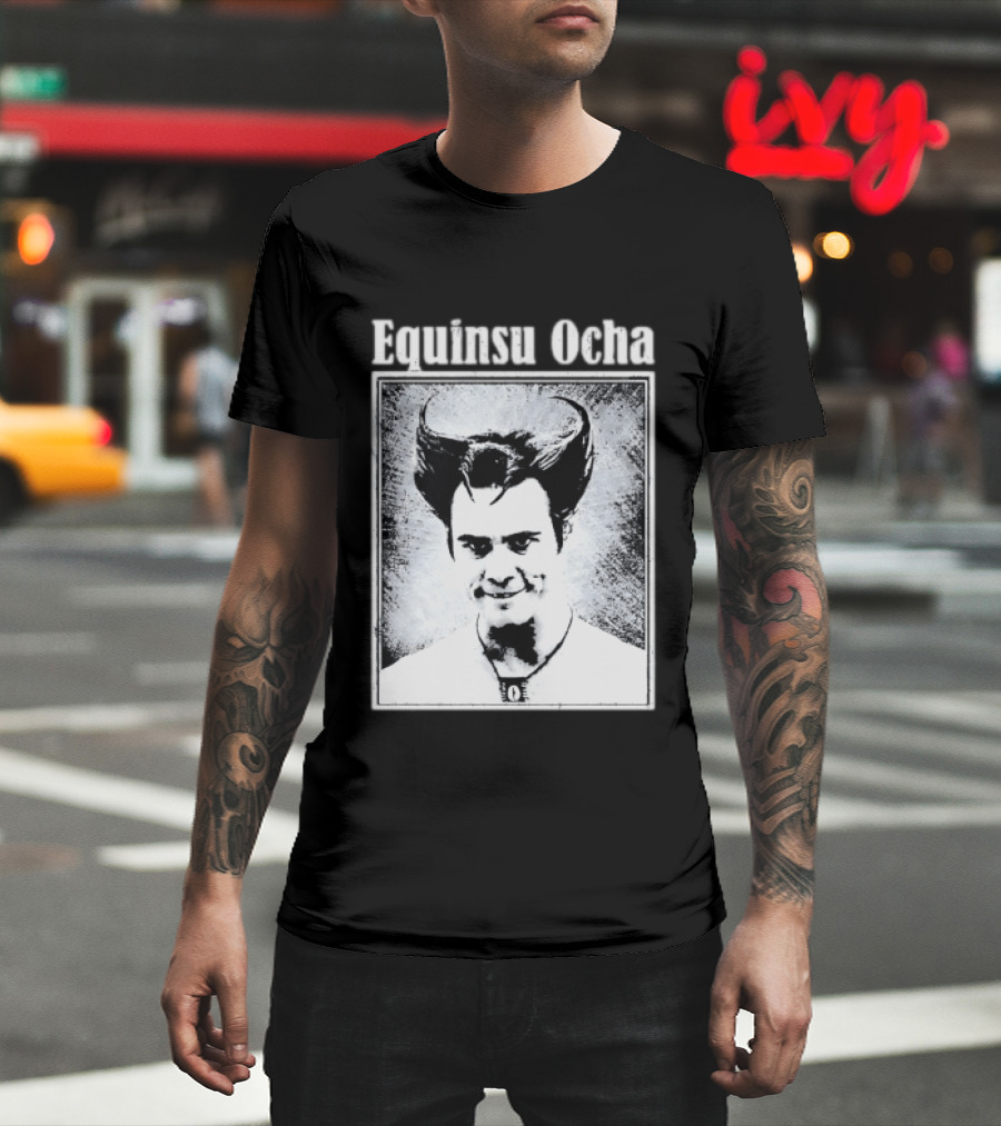 Jim Carrey Equinsu Ocha Ace Ventura Distressed Vintage Look T-Shirt