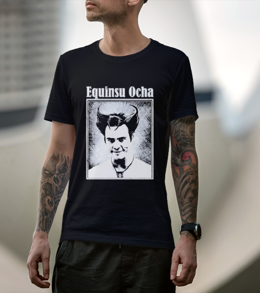Jim Carrey Equinsu Ocha Ace Ventura Distressed Vintage Look T-Shirt
