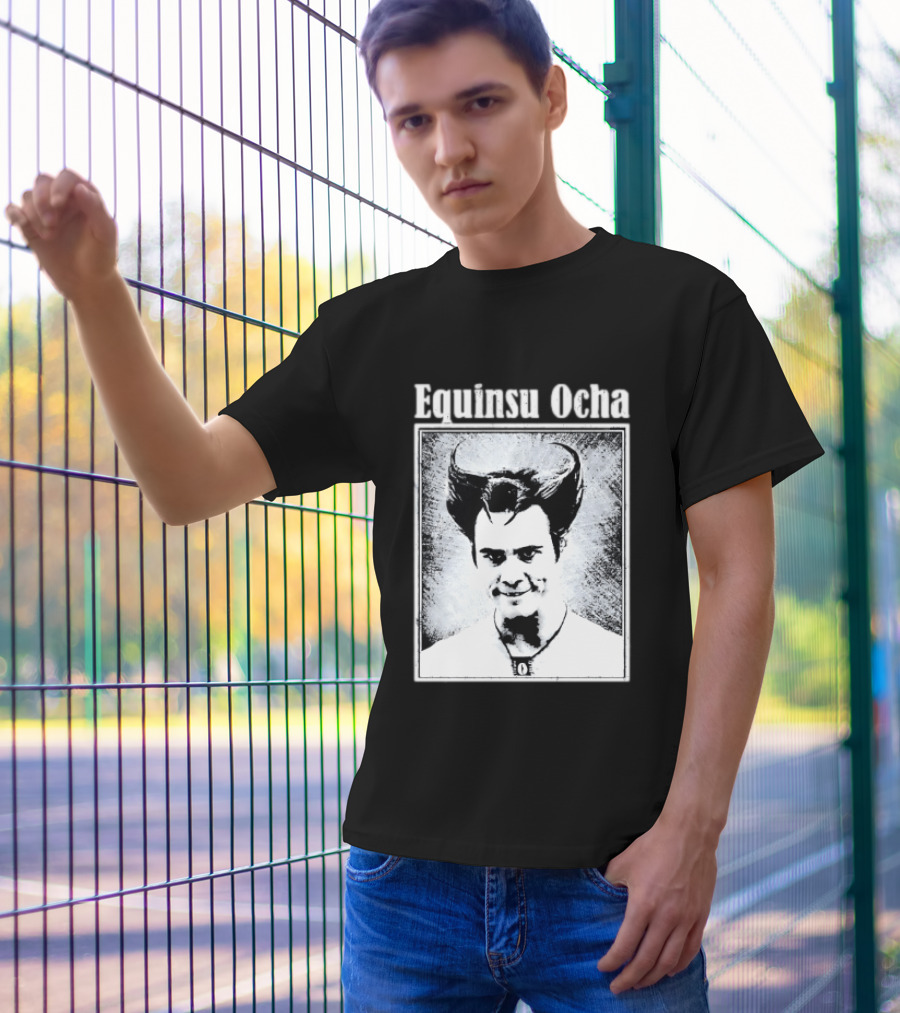 Jim Carrey Equinsu Ocha Ace Ventura Distressed Vintage Look T-Shirt