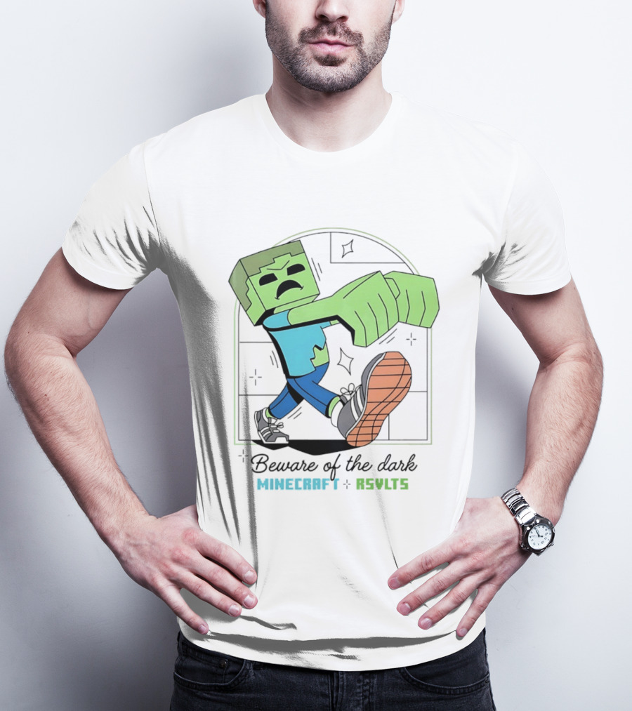 Beware Of The Dark Zombie Minecraft RSVLTS Gaming T-Shirt