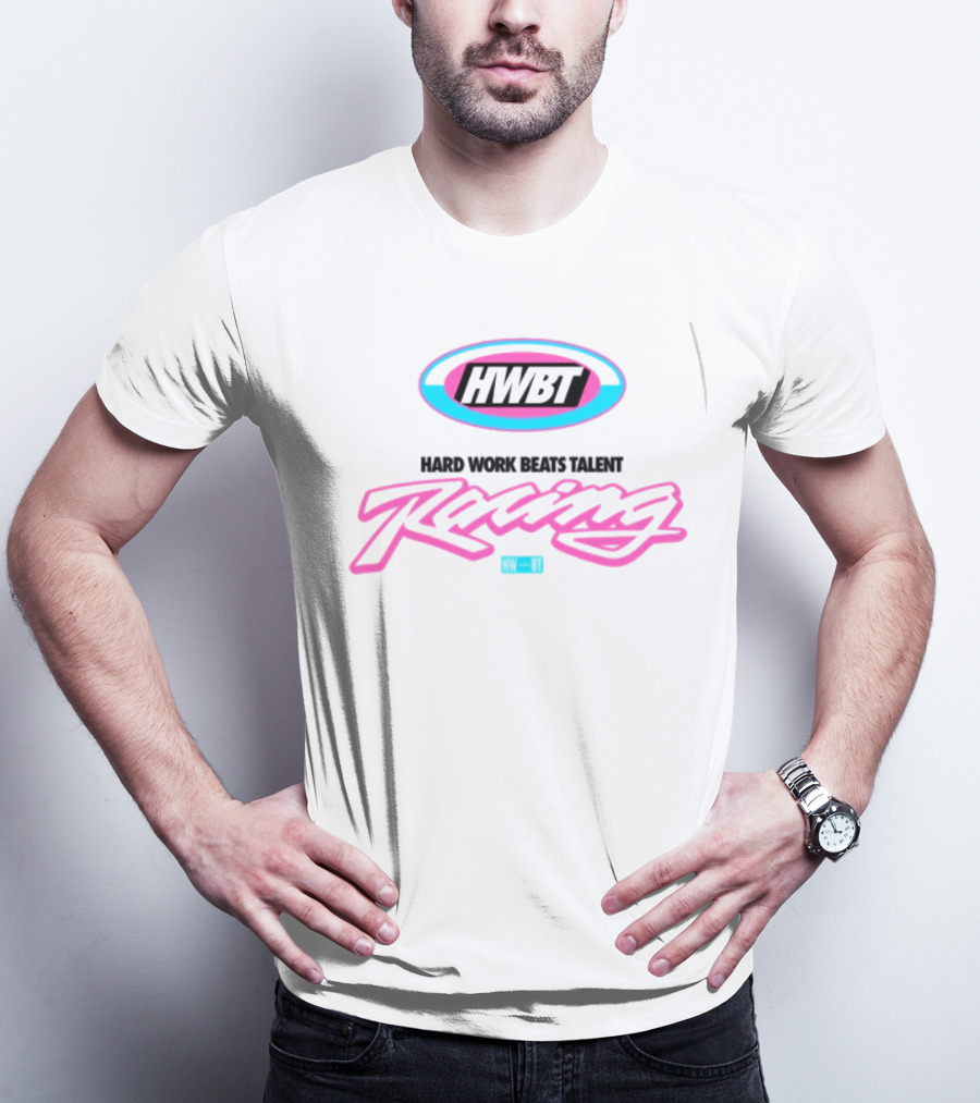HWBT Miami Racing Oversized Hard Work Beats Talent T-Shirt
