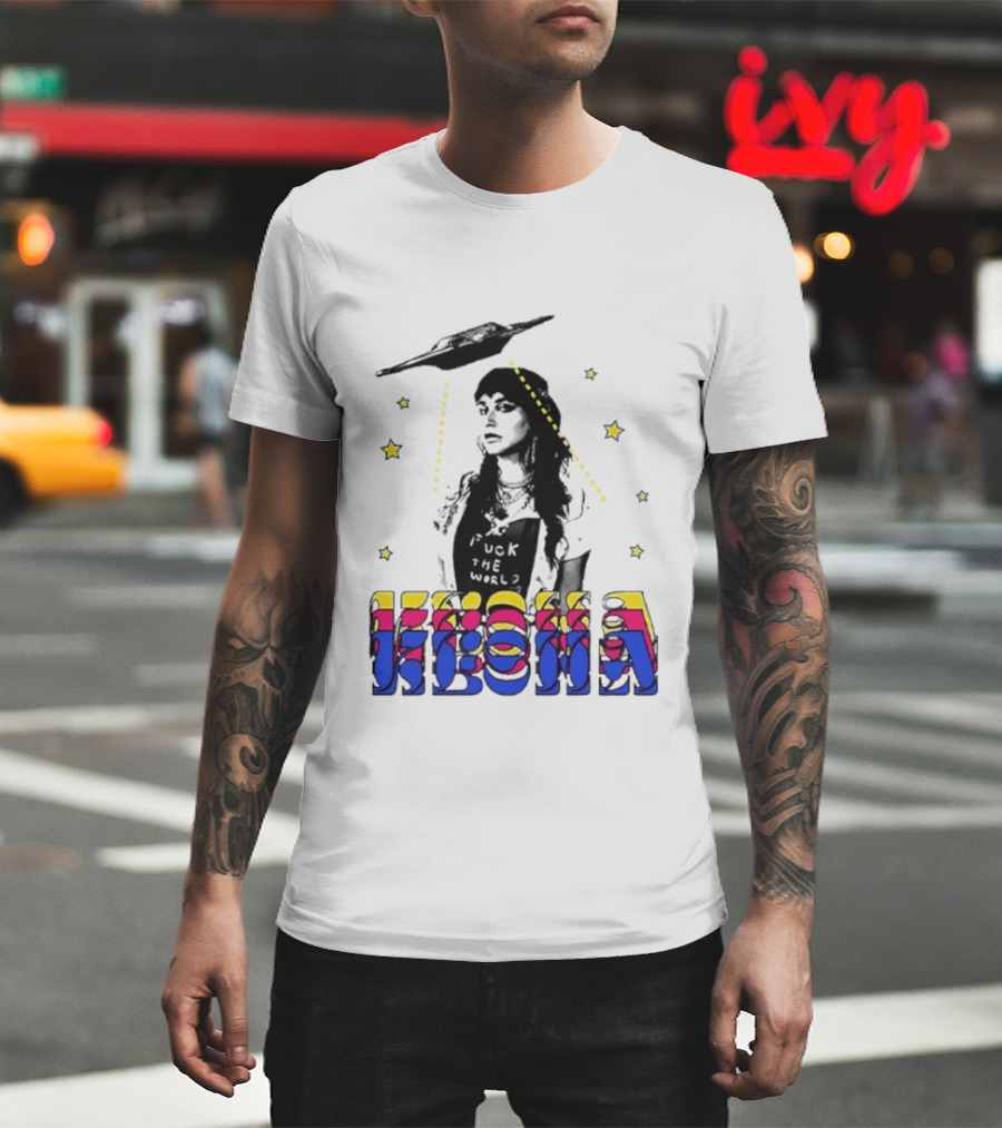 Kesha UFO Space Stars Tie Dye T-Shirt