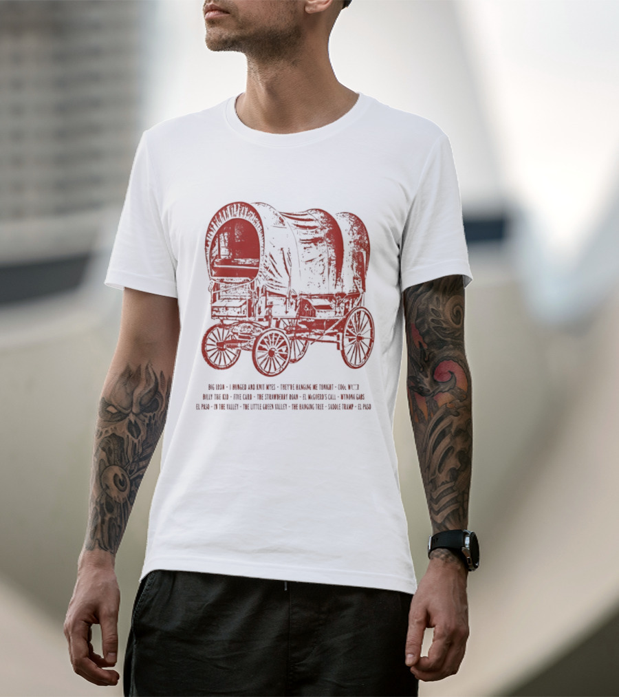 Marty Robbins Big Iron El Paso Western Songs Covered Wagon T-Shirt