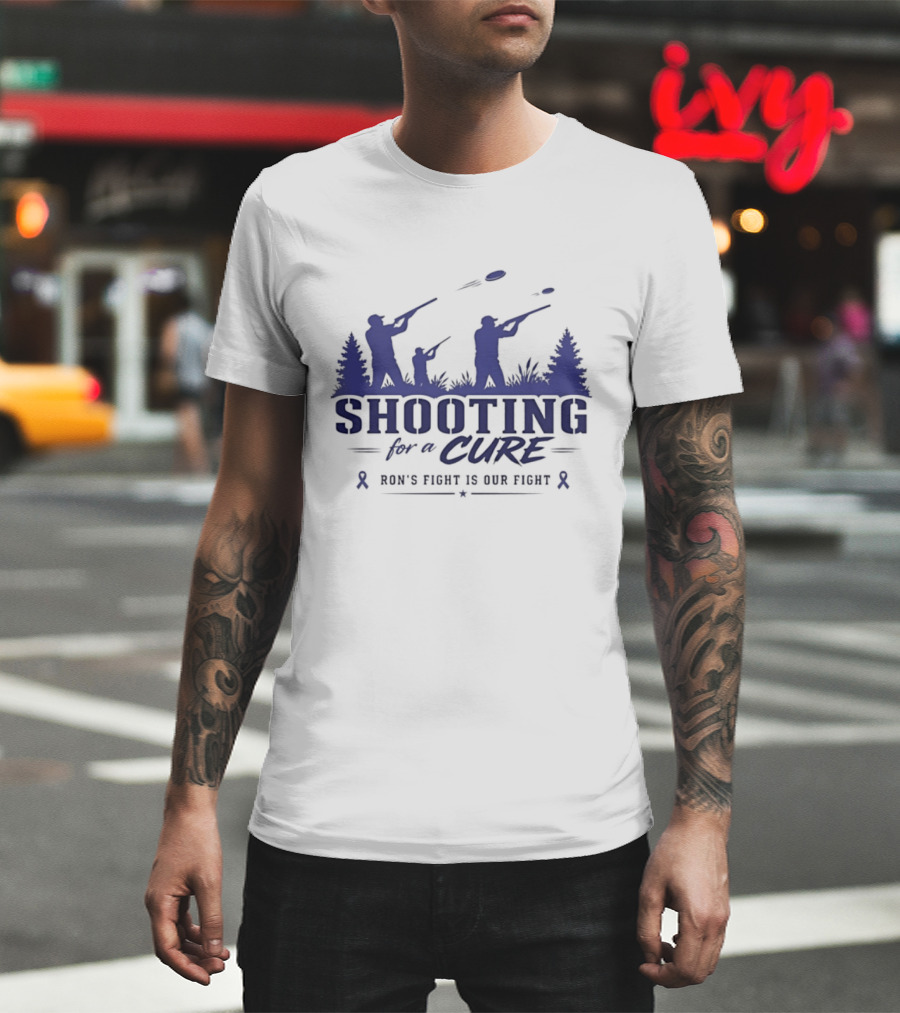 Shooting For A Cure Ron's Fight Is Our Fight Forest Hunter T-Shirt
