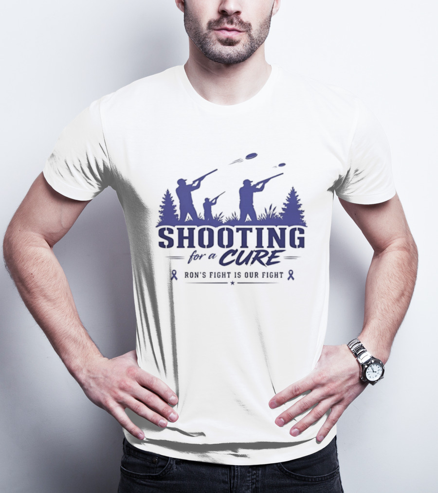 Shooting For A Cure Ron's Fight Is Our Fight Forest Hunter T-Shirt