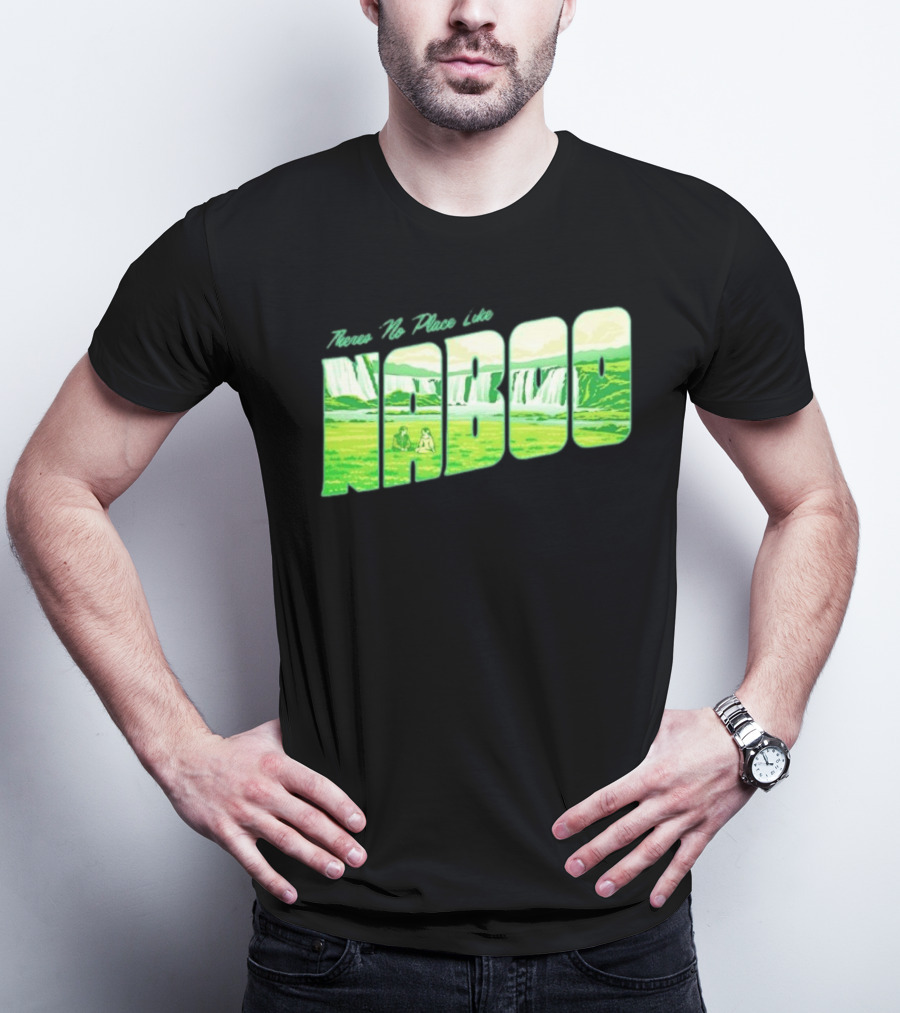 Anakin Skywalker Padme Amidala Star Wars There Is No Place Like Naboo Scenic Waterfalls T-Shirt