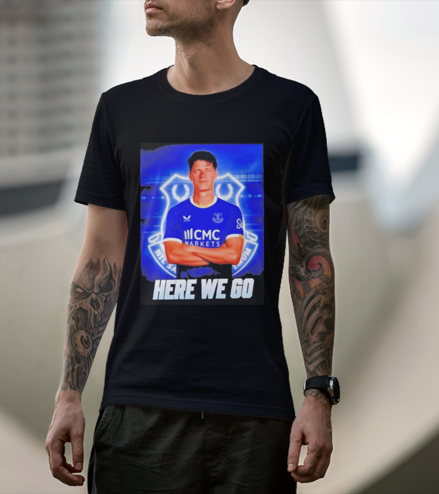Christian Norgaard Everton Transfer Announcement Here We Go T-Shirt