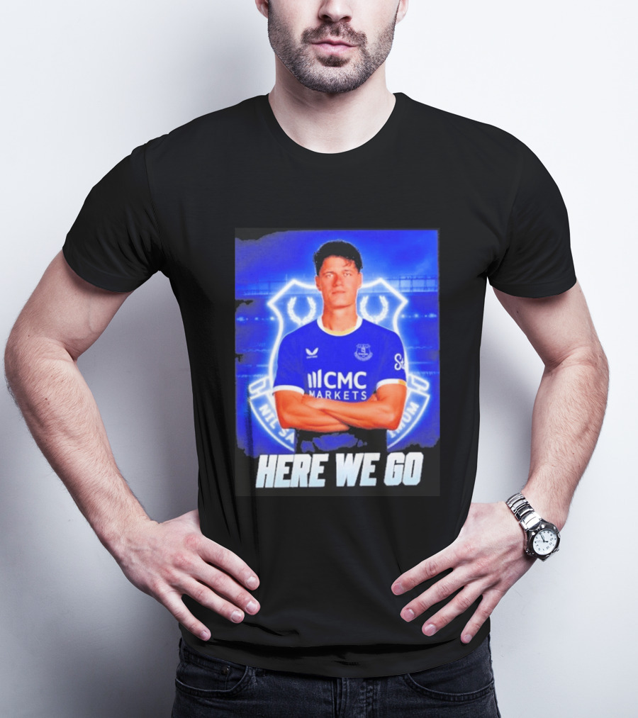 Christian Norgaard Everton Transfer Announcement Here We Go T-Shirt