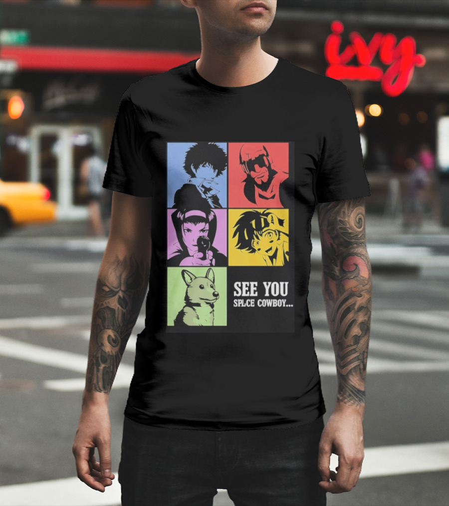 Cowboy Bebop See You Space Cowboy With Character Grid T-Shirt