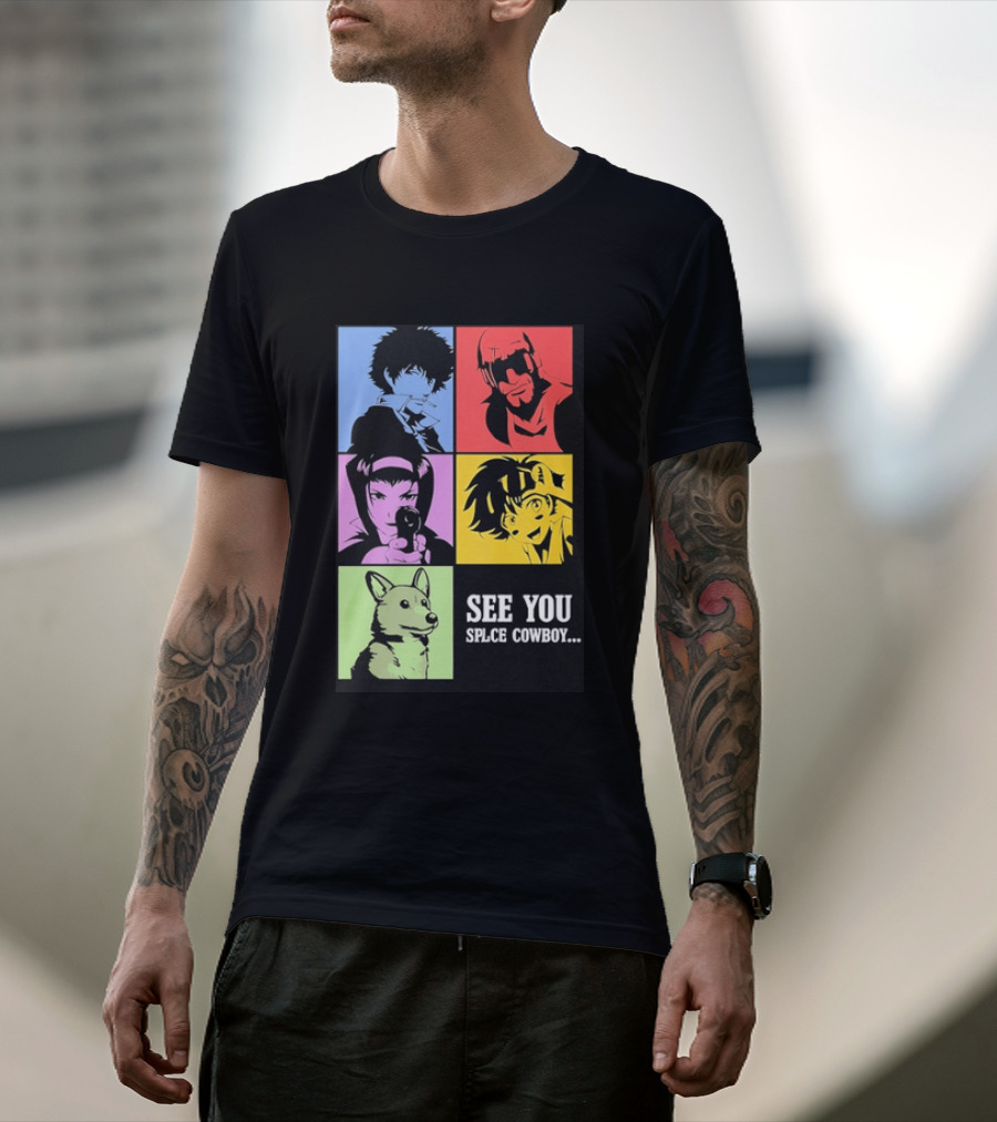 Cowboy Bebop See You Space Cowboy With Character Grid T-Shirt