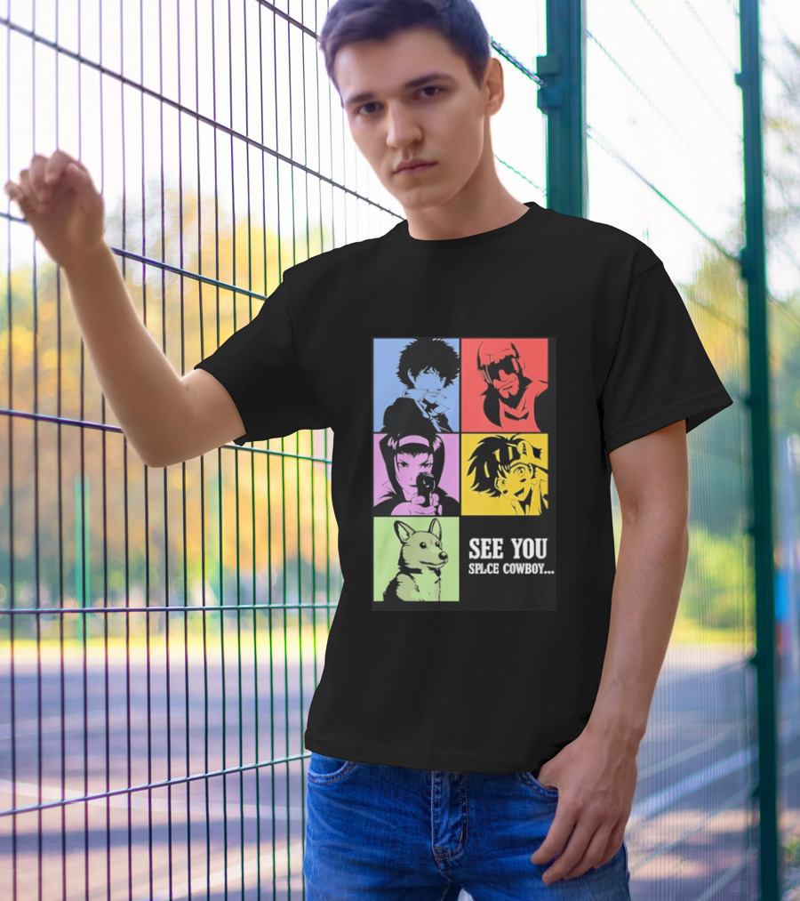 Cowboy Bebop See You Space Cowboy With Character Grid T-Shirt