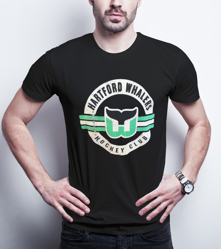 Hartford Whalers Distressed Vintage Hockey Club T-Shirt