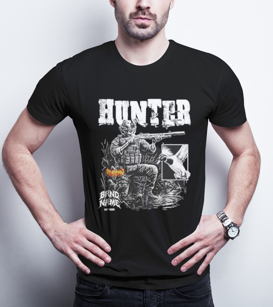 Skeleton Tactical Soldier Duck Hunting Hunter EST 2022 T-Shirt