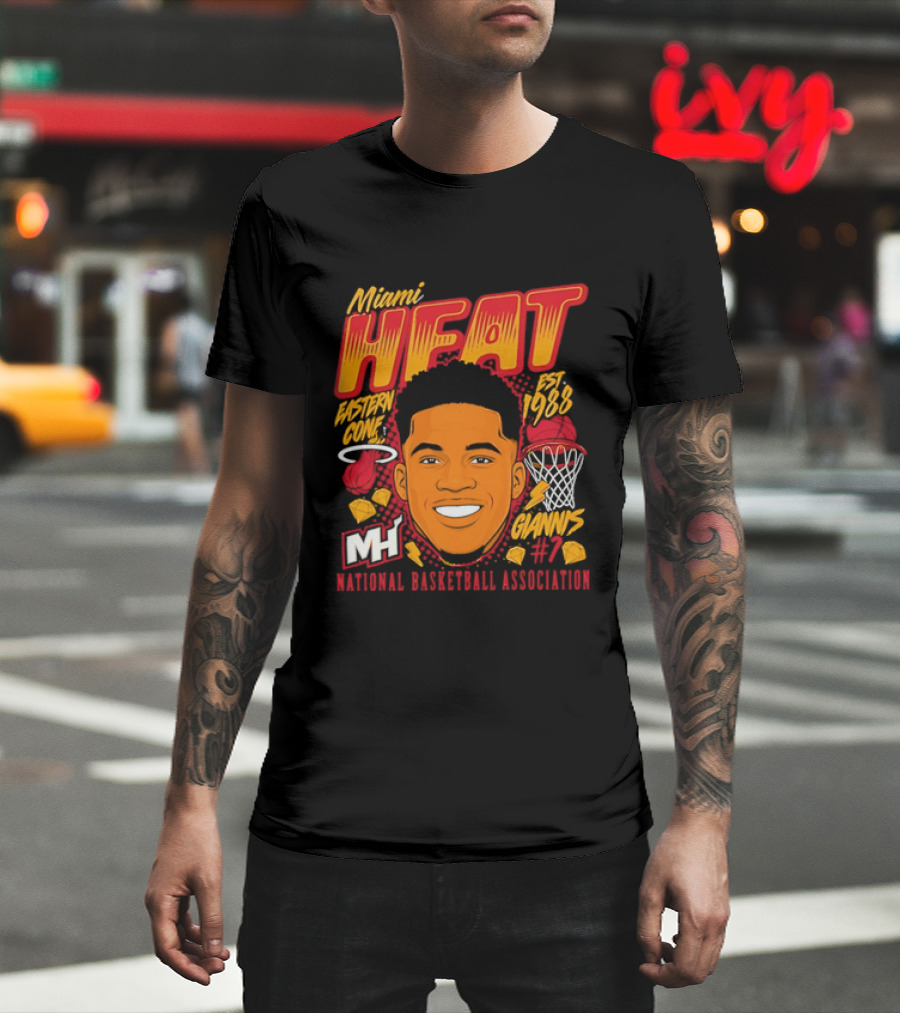 Miami Heat Giannis Antetokounmpo Est 1988 National Basketball Association T-Shirt