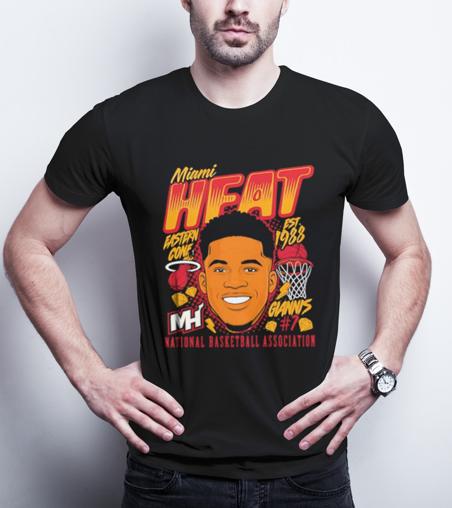 Miami Heat Giannis Antetokounmpo Est 1988 National Basketball Association T-Shirt