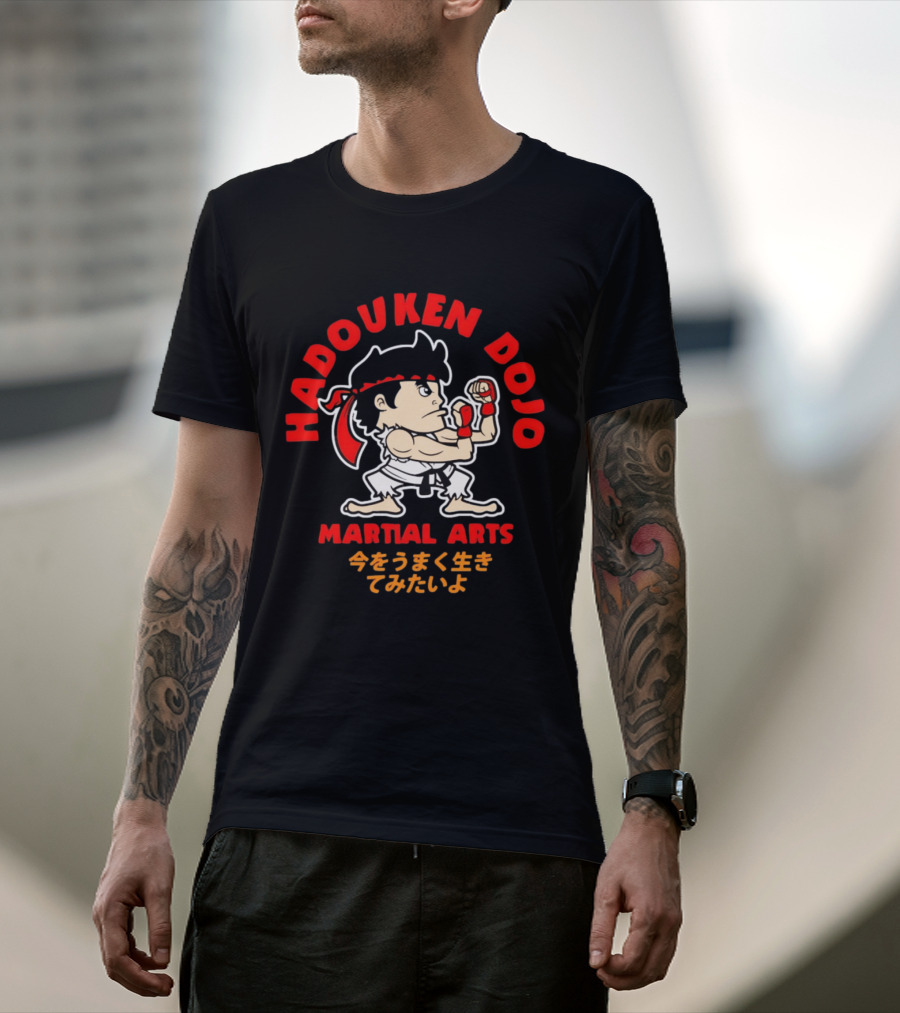 Hadouken Dojo Martial Arts Ryu Character Gaming Japanese T-Shirt