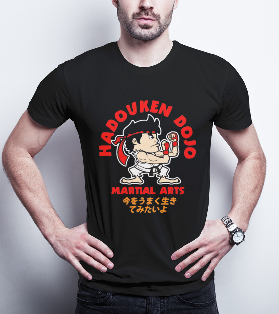 Hadouken Dojo Martial Arts Ryu Character Gaming Japanese T-Shirt