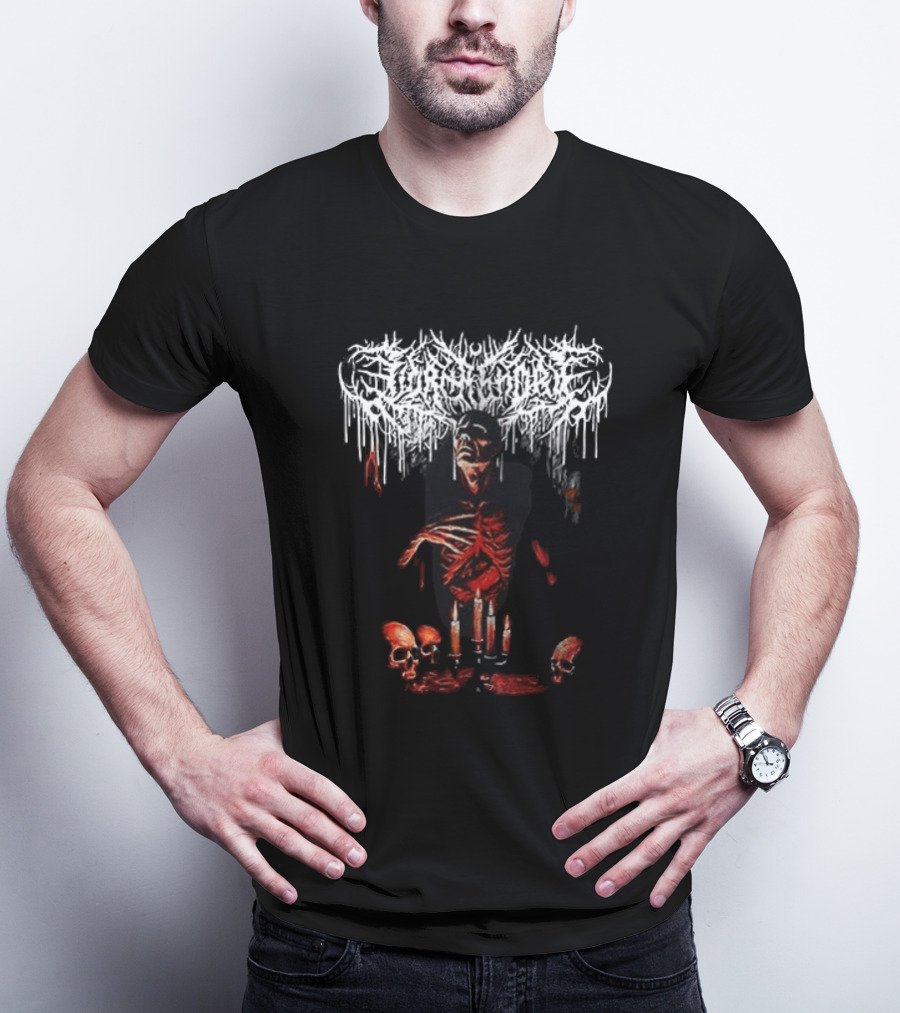 The Sweat & Blood Tour Everblack Festering Within Me Skeleton T-Shirt