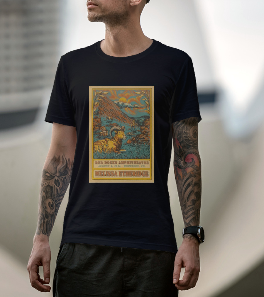 Melissa Etheridge Red Rocks Amphitheatre Morrison CO August 2 2026 T-Shirt