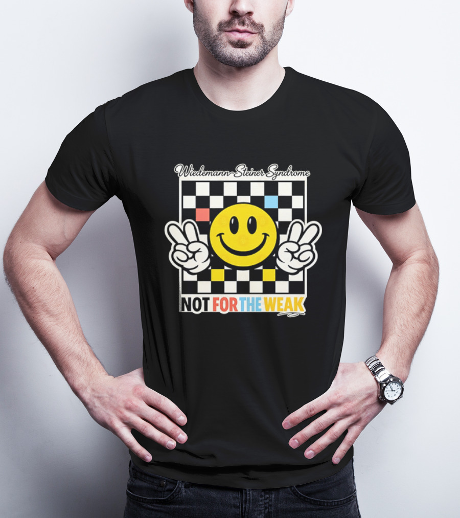 Wiedemann Steiner Syndrome Smiley Face Not For The Weak Checkerboard T-Shirt