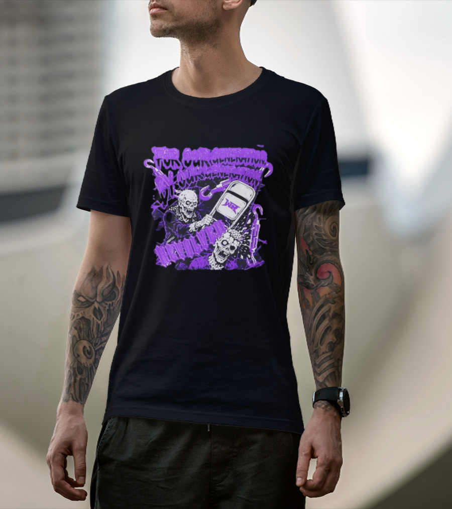 Wrestling Revolver For Our Generation Skeletons Purple T-Shirt