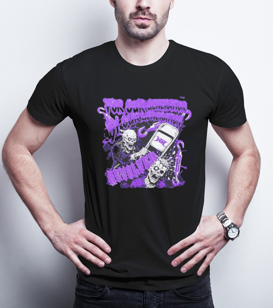 Wrestling Revolver For Our Generation Skeletons Purple T-Shirt