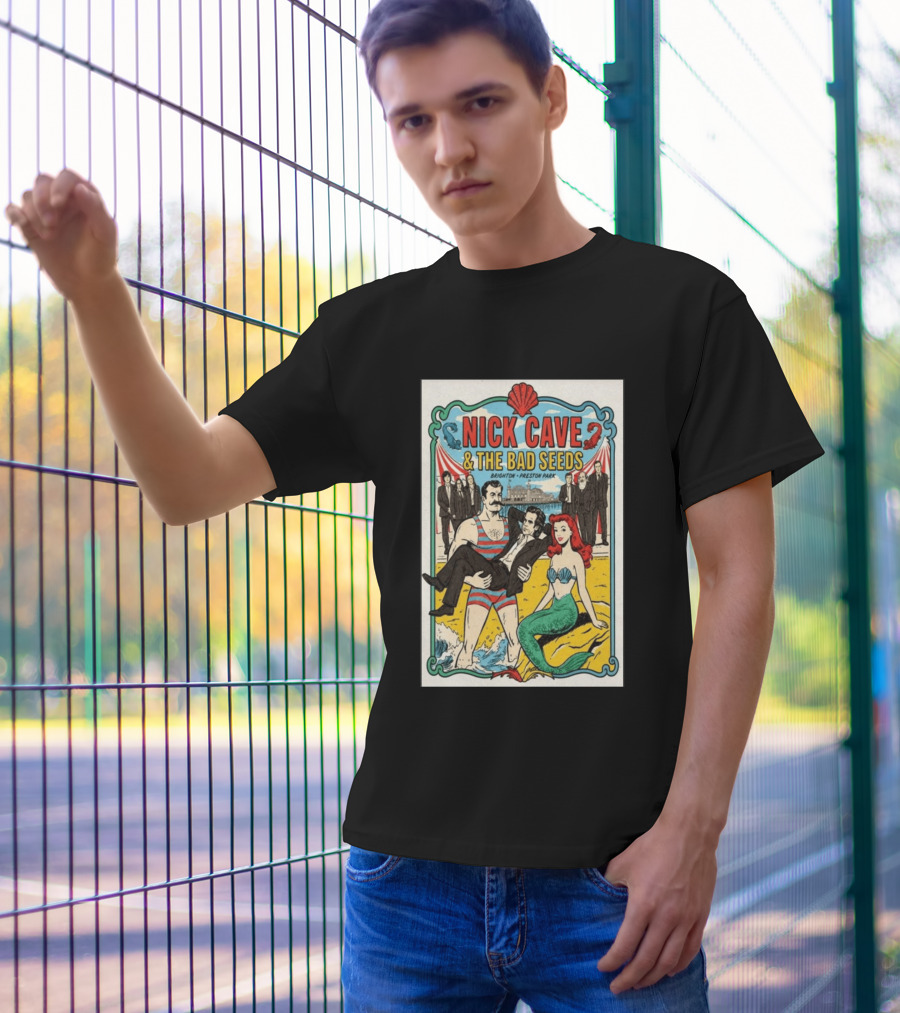 Nick Cave And The Bad Seeds Brighton Preston Park Mermaid T-Shirt