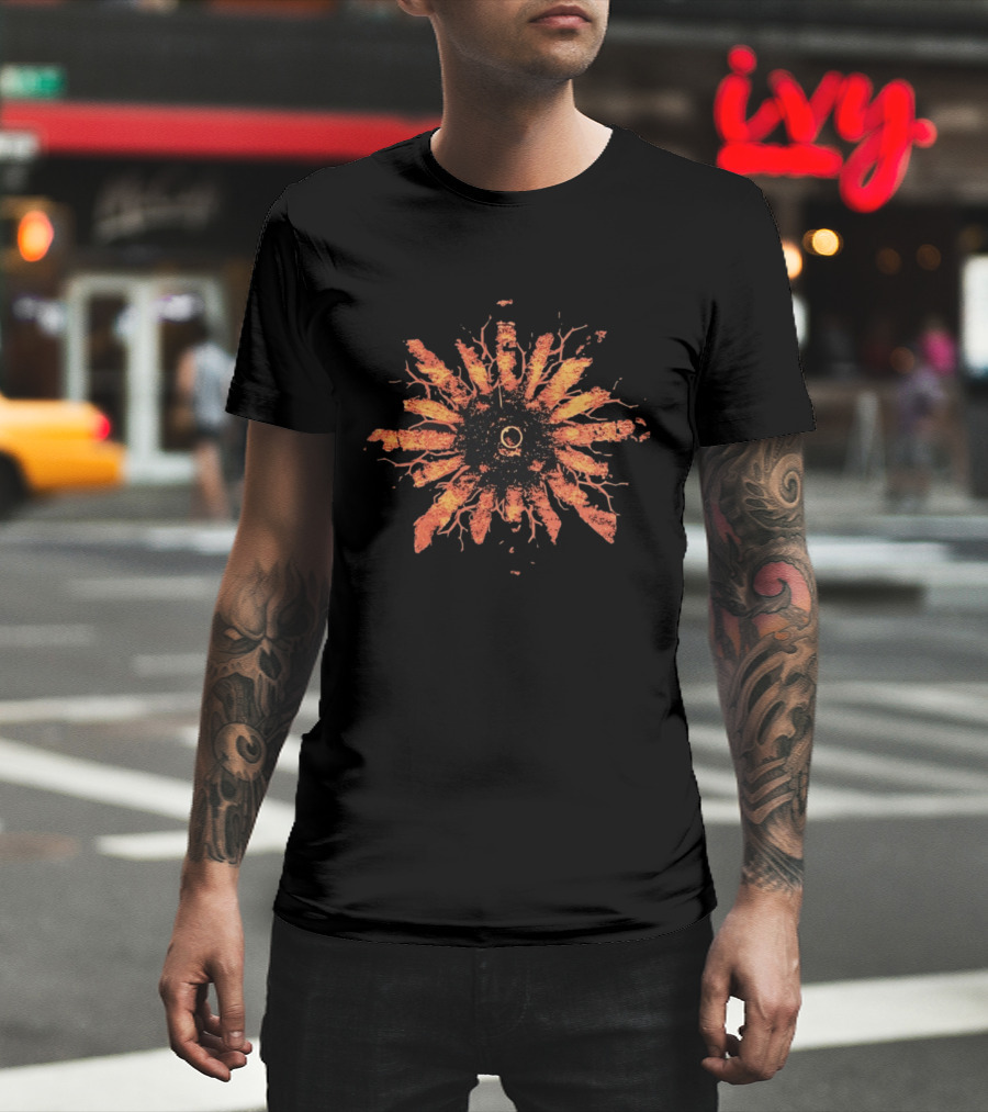 Orange Sun Root Nature Burst Roots Radiating Energy T-Shirt