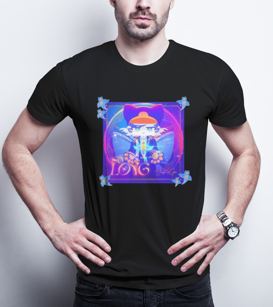 So Long YonKaGor Vibrant Anime Cat With Butterfly Aura T-Shirt